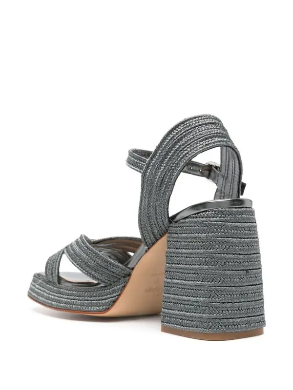 CastaÑer Valle Metallic Sandals - Silver