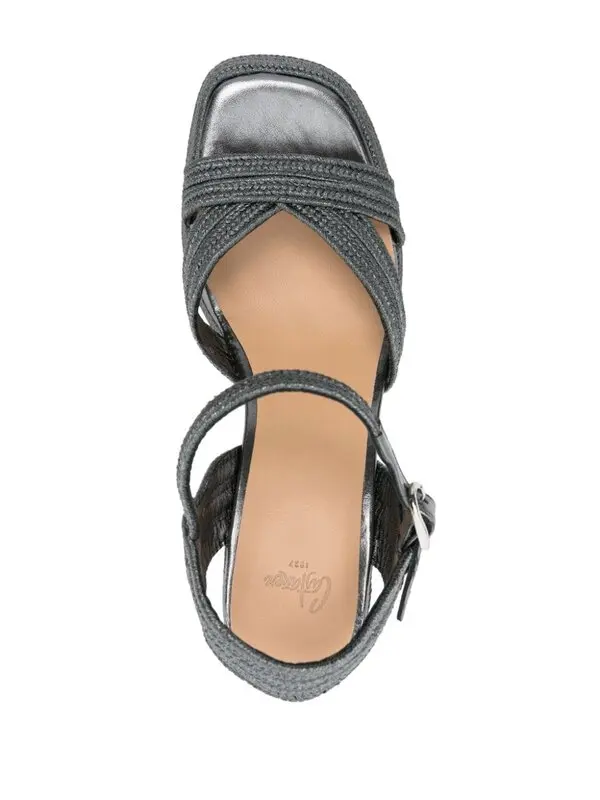 CastaÑer Valle Metallic Sandals - Silver