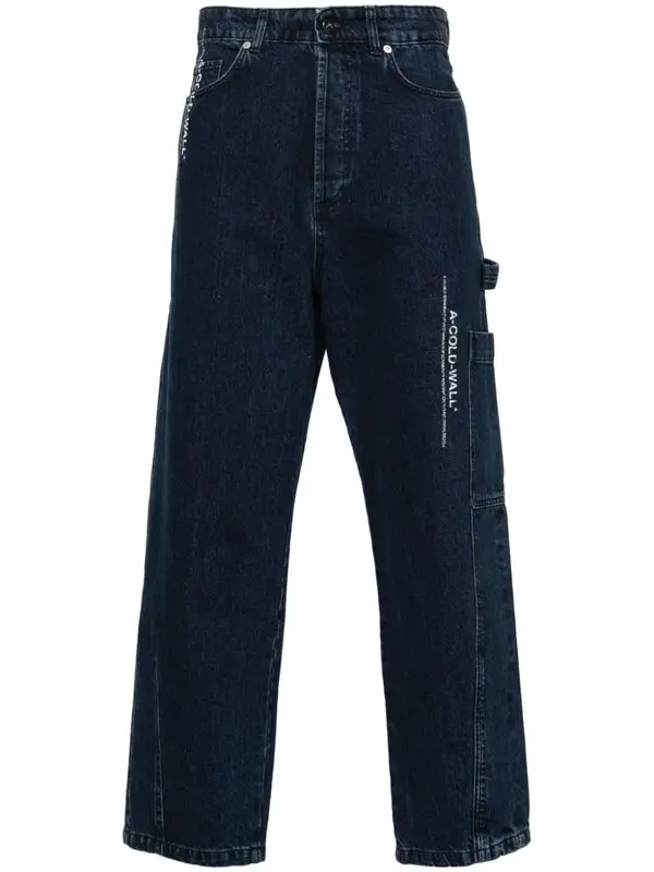 A-COLD-WALL* Logo-printed Wide-leg Jeans
