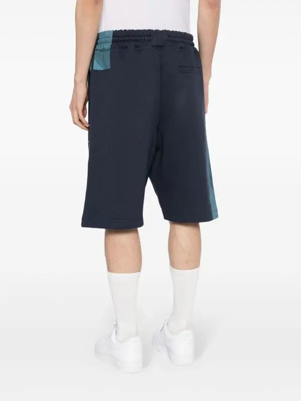 A-COLD-WALL* Strand Colour-block Cotton Track Shorts - Blue