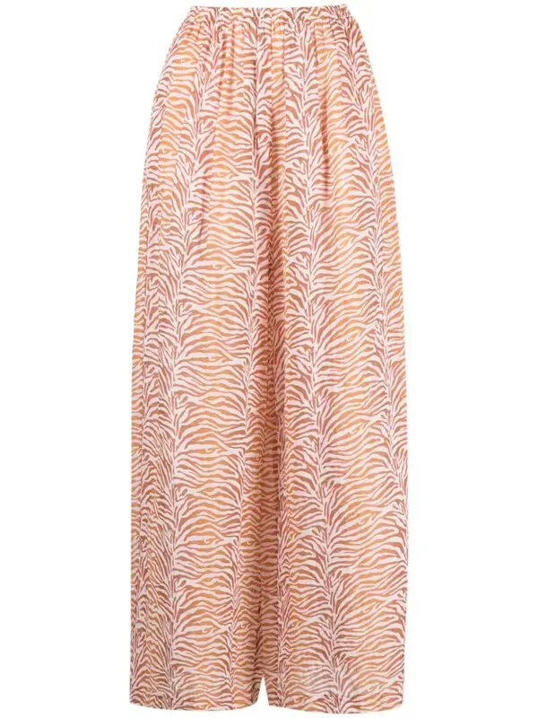 FORTE_FORTE Zebra-print Wide-leg Trousers