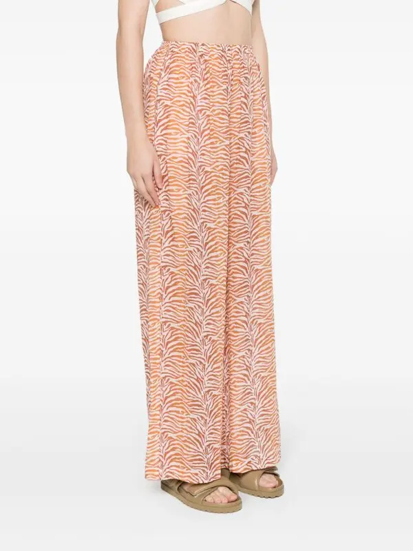 FORTE_FORTE Zebra-print Wide-leg Trousers