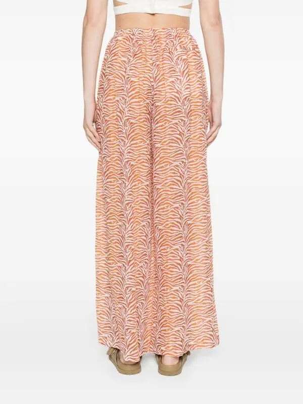 FORTE_FORTE Zebra-print Wide-leg Trousers