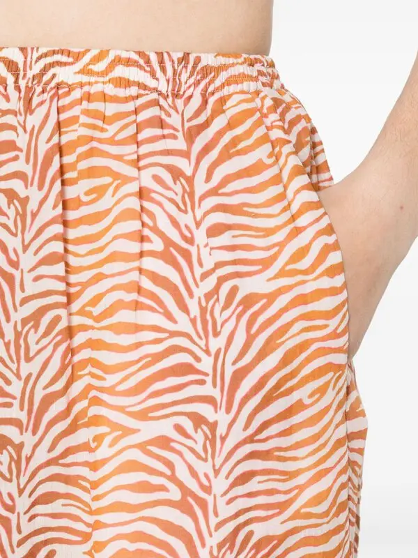 FORTE_FORTE Zebra-print Wide-leg Trousers