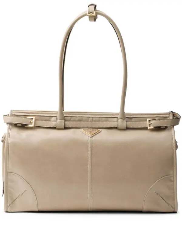 Prada Bonnie Large Tote Bag - Neutrals