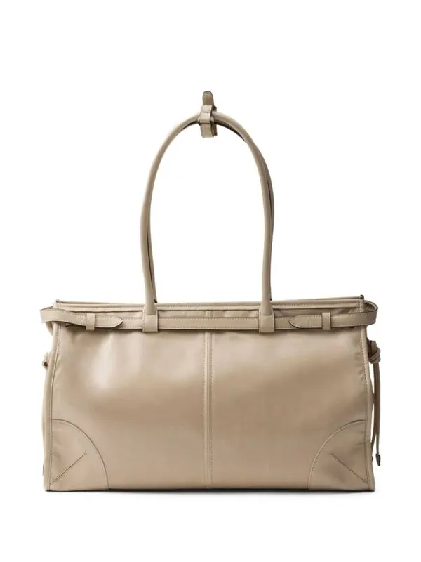 Prada Bonnie Large Tote Bag - Neutrals
