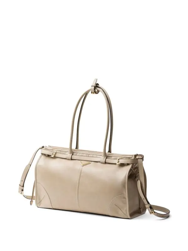 Prada Bonnie Large Tote Bag - Neutrals