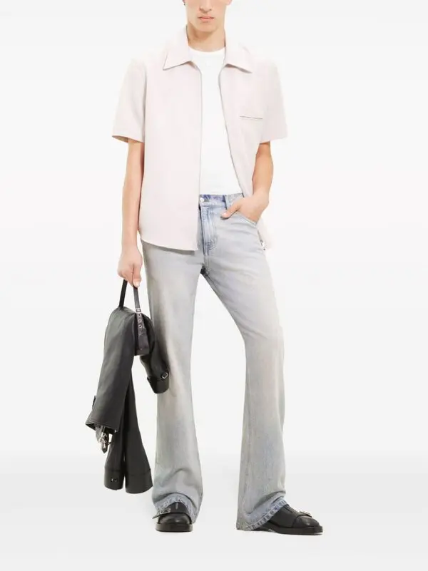 COURREGES Zip-up Twill Shirt - Neutrals