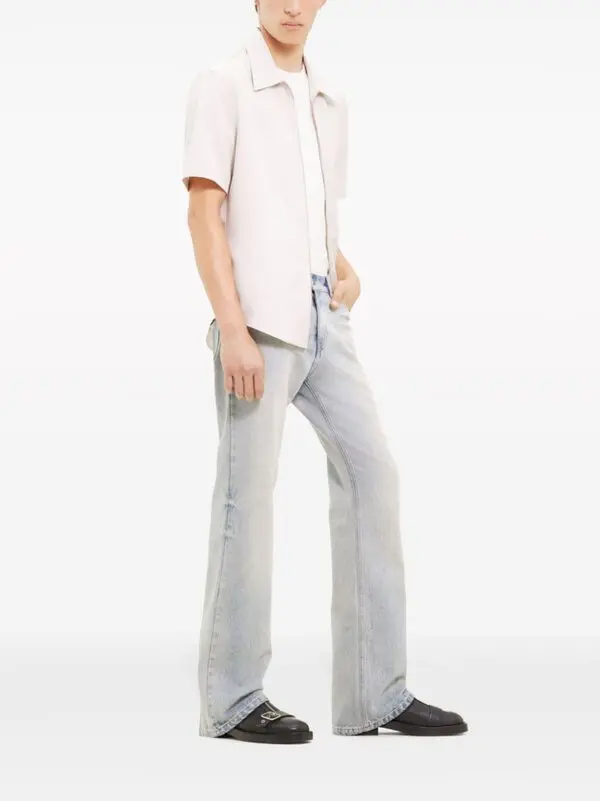 COURREGES Zip-up Twill Shirt - Neutrals