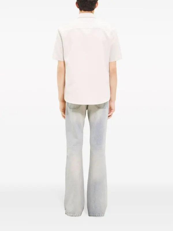 COURREGES Zip-up Twill Shirt - Neutrals