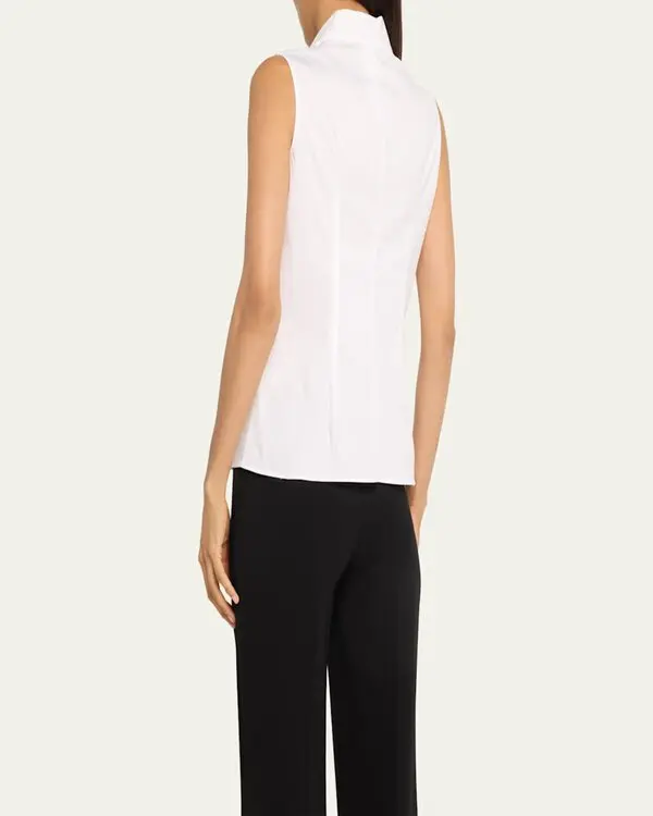 Akris Stretch Cotton Sleeveless Blouse