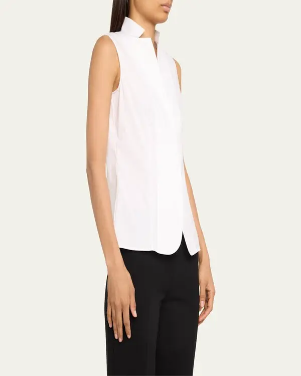 Akris Stretch Cotton Sleeveless Blouse