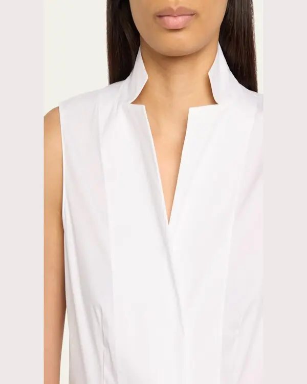 Akris Stretch Cotton Sleeveless Blouse