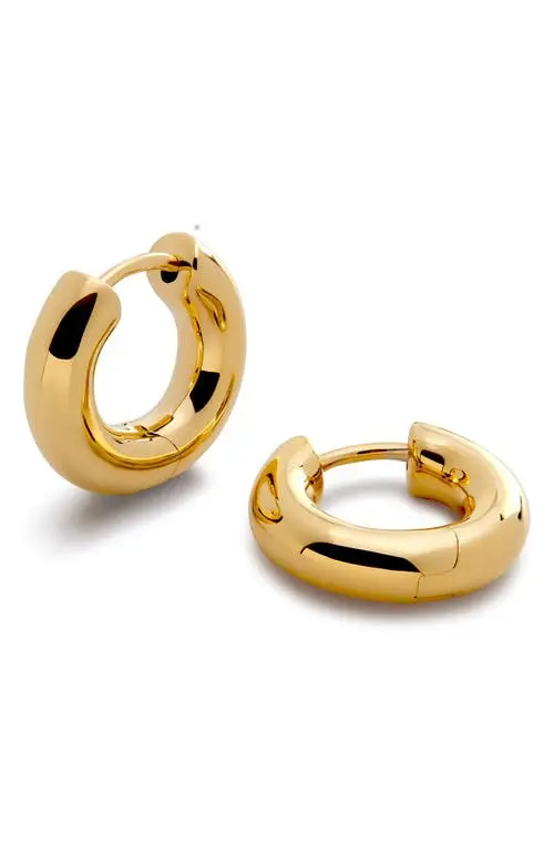 Monica Vinader Essential Tube Huggie Hoop Earrings - 18ct Gold Vermeil