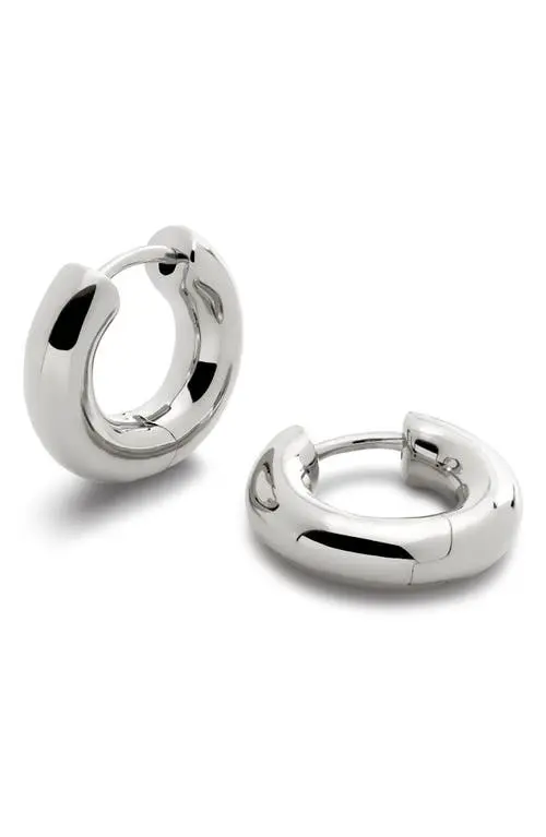 Monica Vinader Essential Tube Huggie Hoop Earrings - Sterling Silver
