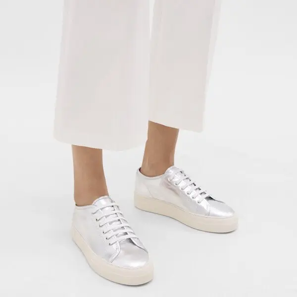 Theory Common Projects Tournament Low-top Super Platform Sneakers - Silver