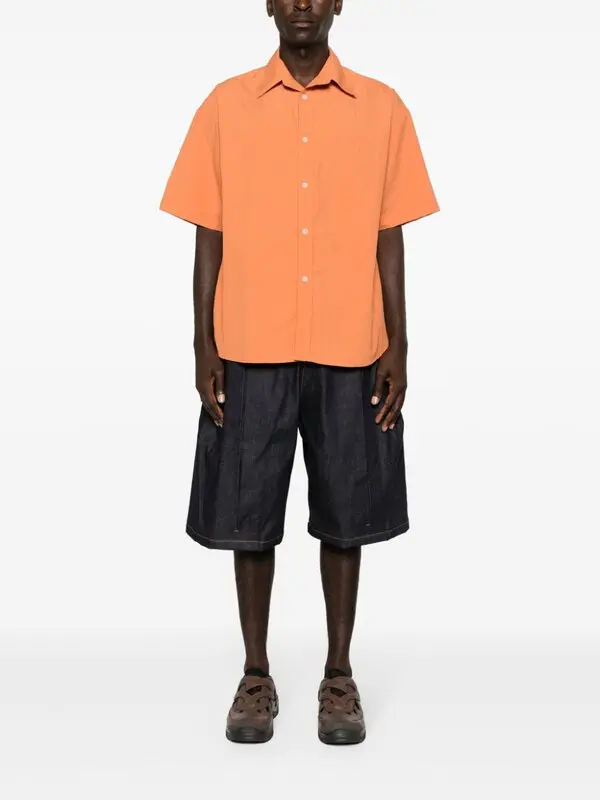 Sage Nation Chisholm Point-Collar Shirt In Orange - 75% Off
