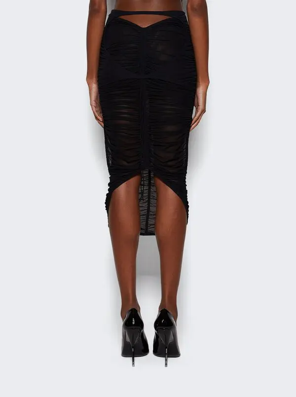 MUGLER Draped Skirt - Black