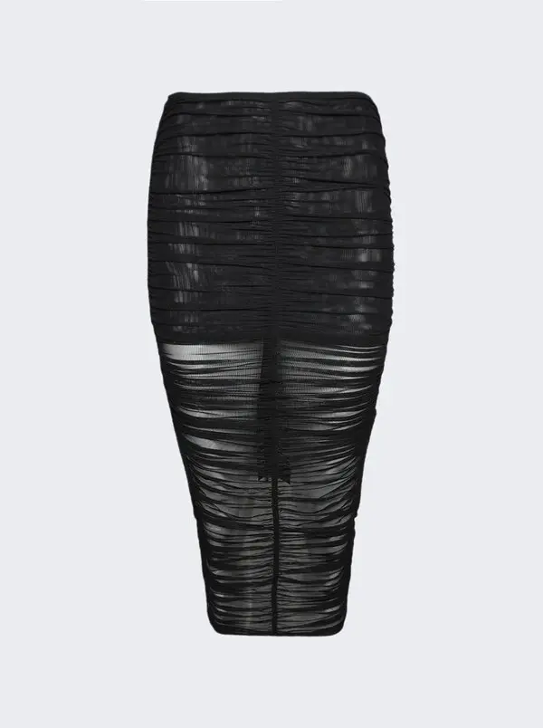 MUGLER Draped Skirt - Black