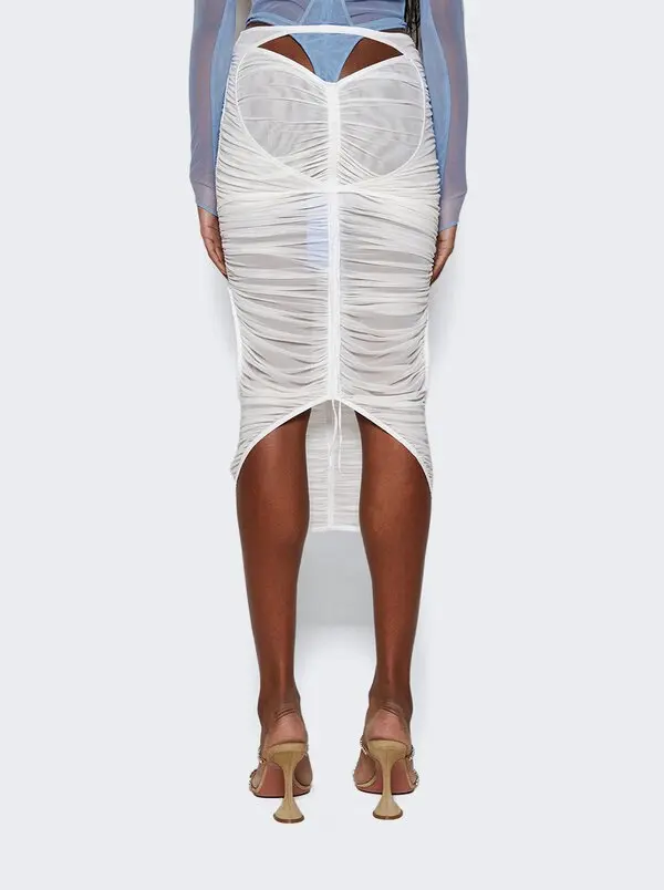 MUGLER Draped Skirt - Warm White