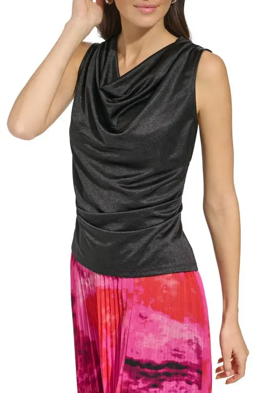Dkny Cowl Neck Sleeveless Top