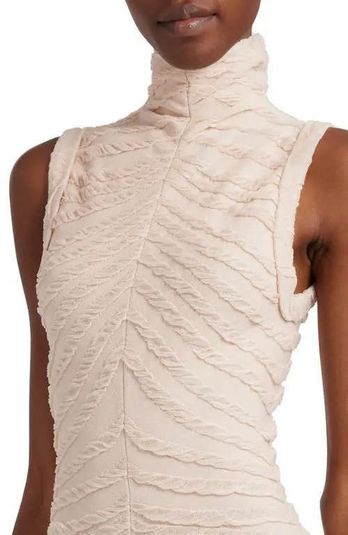 alaia sleeveless high-neck sculpted midi dress ALAIA Sleeveless High-Neck Sculpted Midi Dress