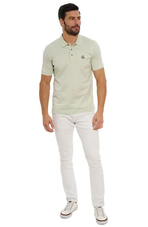 Robert Graham The Player Solid Cotton Jersey Polo - Seafoam