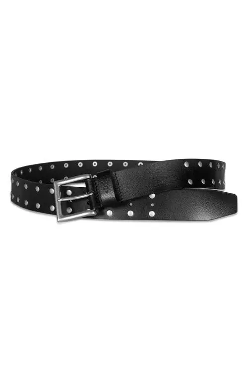 Allsaints Studded Leather Belt - Black | Editorialist display picture 1