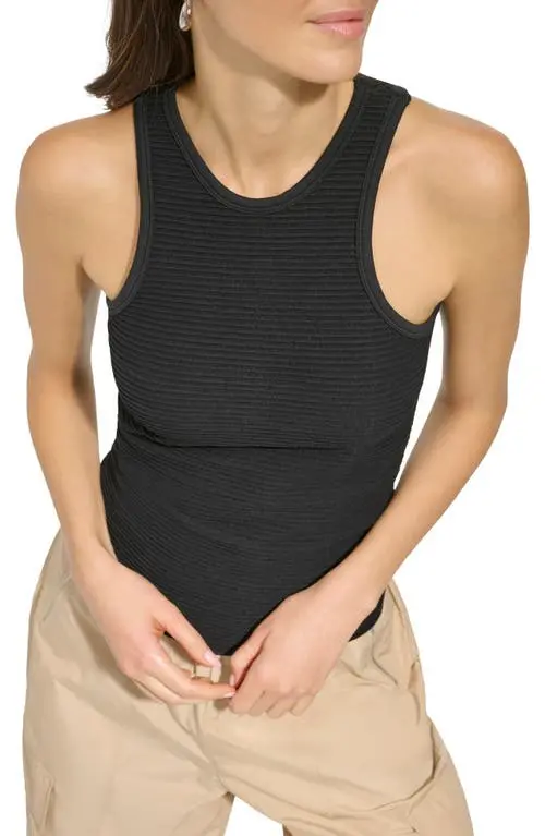 Dkny Seamless Rib Tank - Black