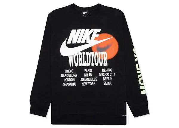 Nike Sportswear World Tour Long Sleeve Tee - Black