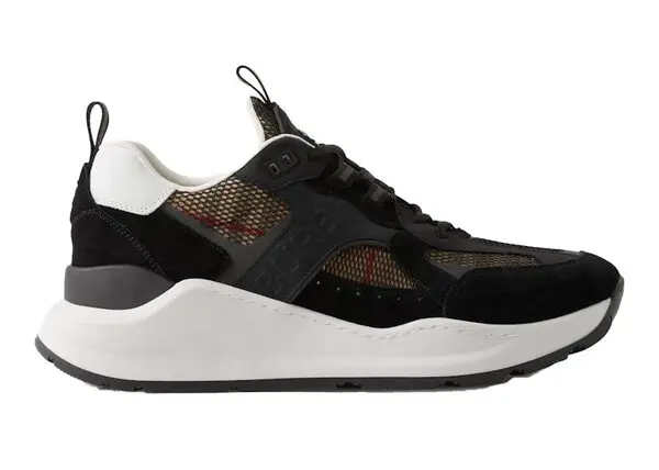 Burberry Embossed Mesh Sneakers - Black