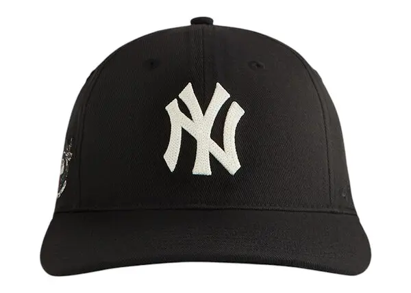 Kith X New Era For The New York Yankees Microsuede 59fifty Low Profile Fitted Hat - Black