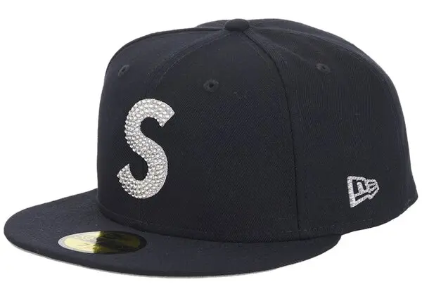 Supreme Swarovski S Logo New Era 59fifty Fitted Cap - Navy Blue