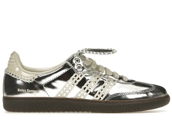 Adidas Samba Wales Bonner Sneakers - Silver Metallic/Cream White/Grey One |  Editorialist
