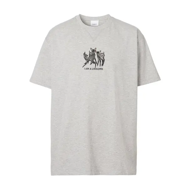 Burberry Fawn Enbroidered T-shirt - Grey