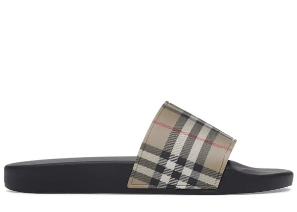Burberry Vintage Check Slides Archive - Beige/black/white