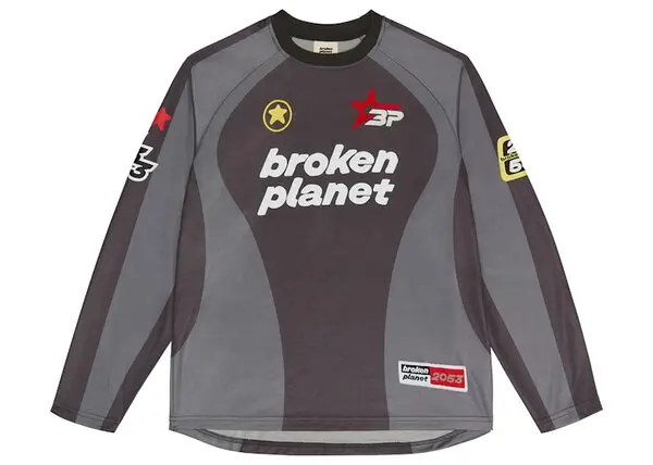 BROKEN PLANET Football Long Sleeve Tee Shirt