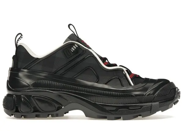 Burberry Check Arthurin Sneakers - Black/red