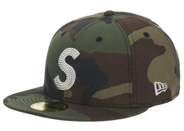 Kith Swarovski S Logo New Era 59fifty Fitted Cap - Woodland Camo