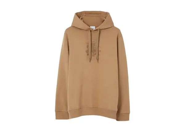 Burberry Embroidered Monogram Cotton Hoodie