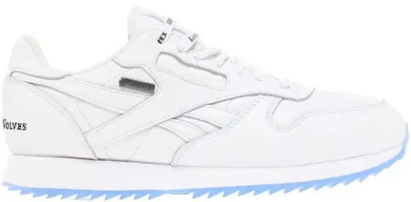 REEBOK Classic Leather Ripple Raised Wolves Sneakers - White/black/ice
