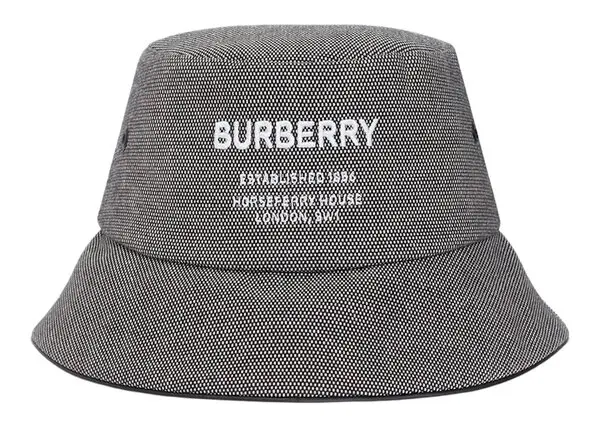 Burberry Horseferry Motif Bucket Hat - Gray