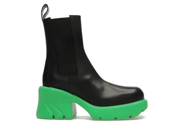 Bottega Veneta Flash Boots - Black/grass