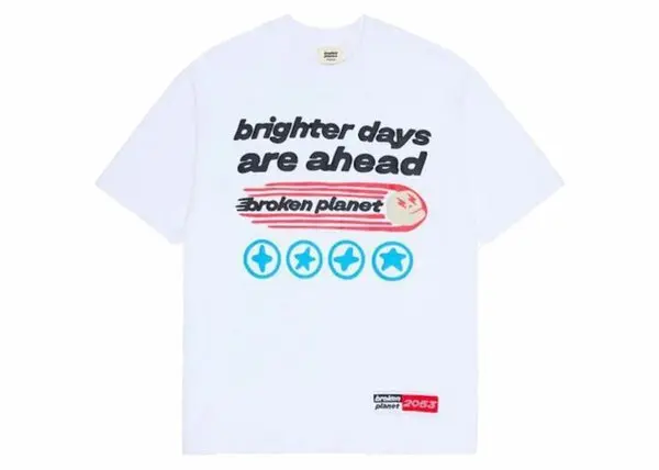 BROKEN PLANET Brighter Days Ahead T-shirt - White