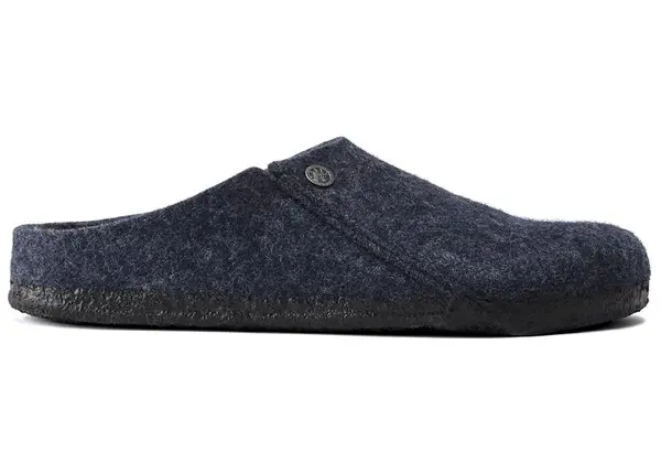 BIRKENSTOCK Zermatt Shearling Clog In Wool Felt - Dark Blue