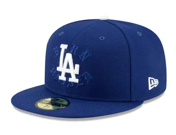 BORN X RAISED Los Angeles Dodgers Fitted Hat - Blue
