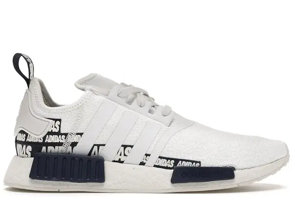 Adidas Nmd R1 Label Pack Sneakers - Crystal White/collegiate Navy Blue