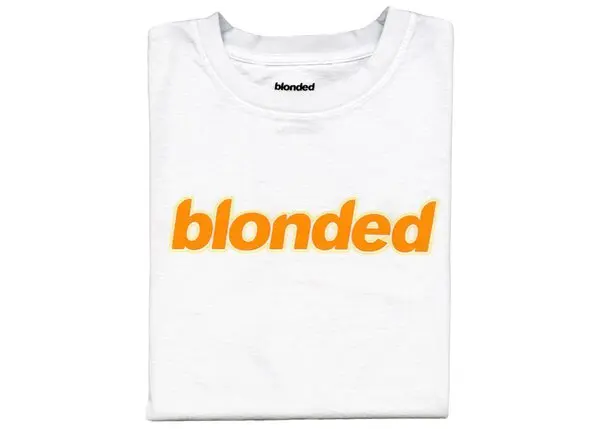 BLONDED Logo T-shirt - White/orange