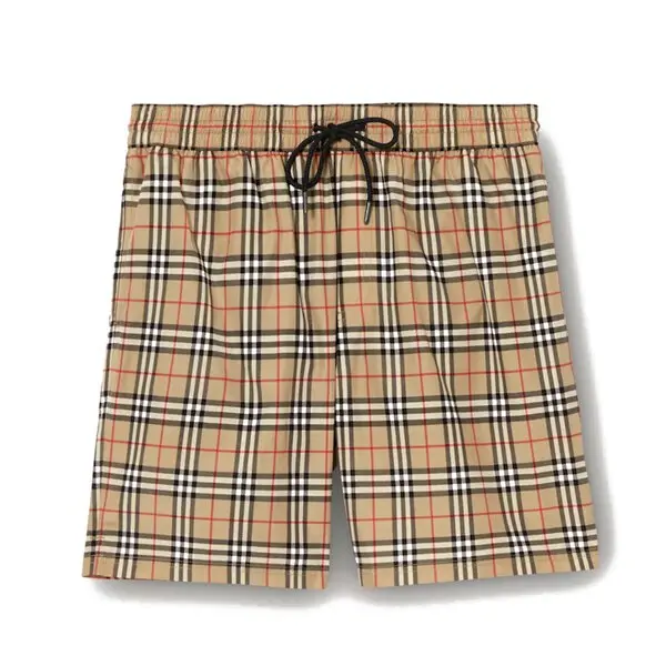 Burberry Check Drawcord Swim Shorts - Archive Beige