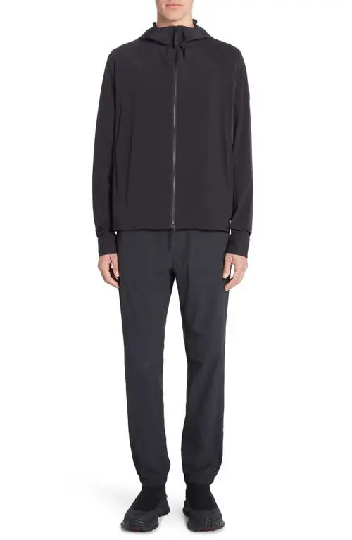 Moncler Hooded Water Repellent Windbreaker - Black